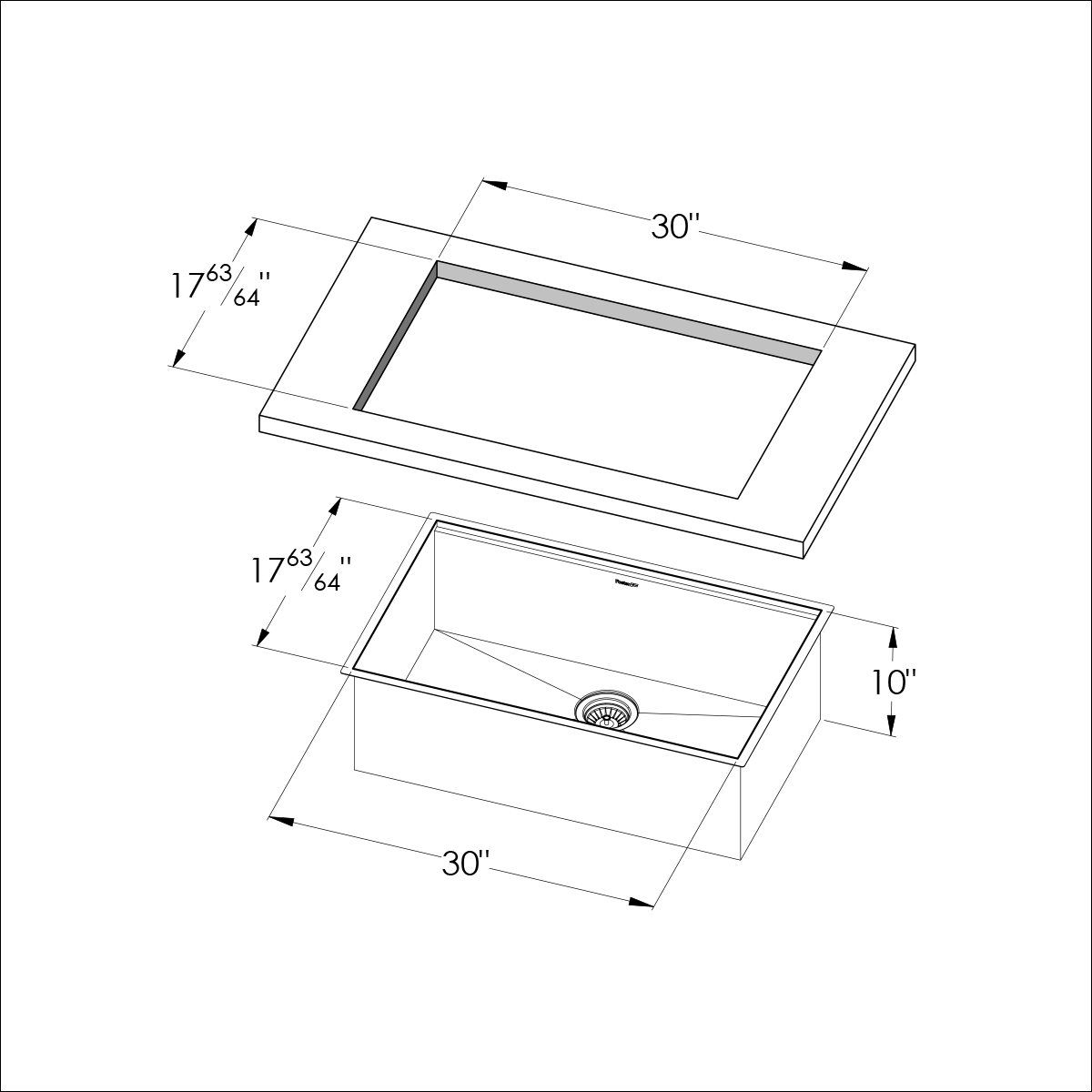 Sinks, Sink Canova 32″ x 20" – U/M - 1337 660